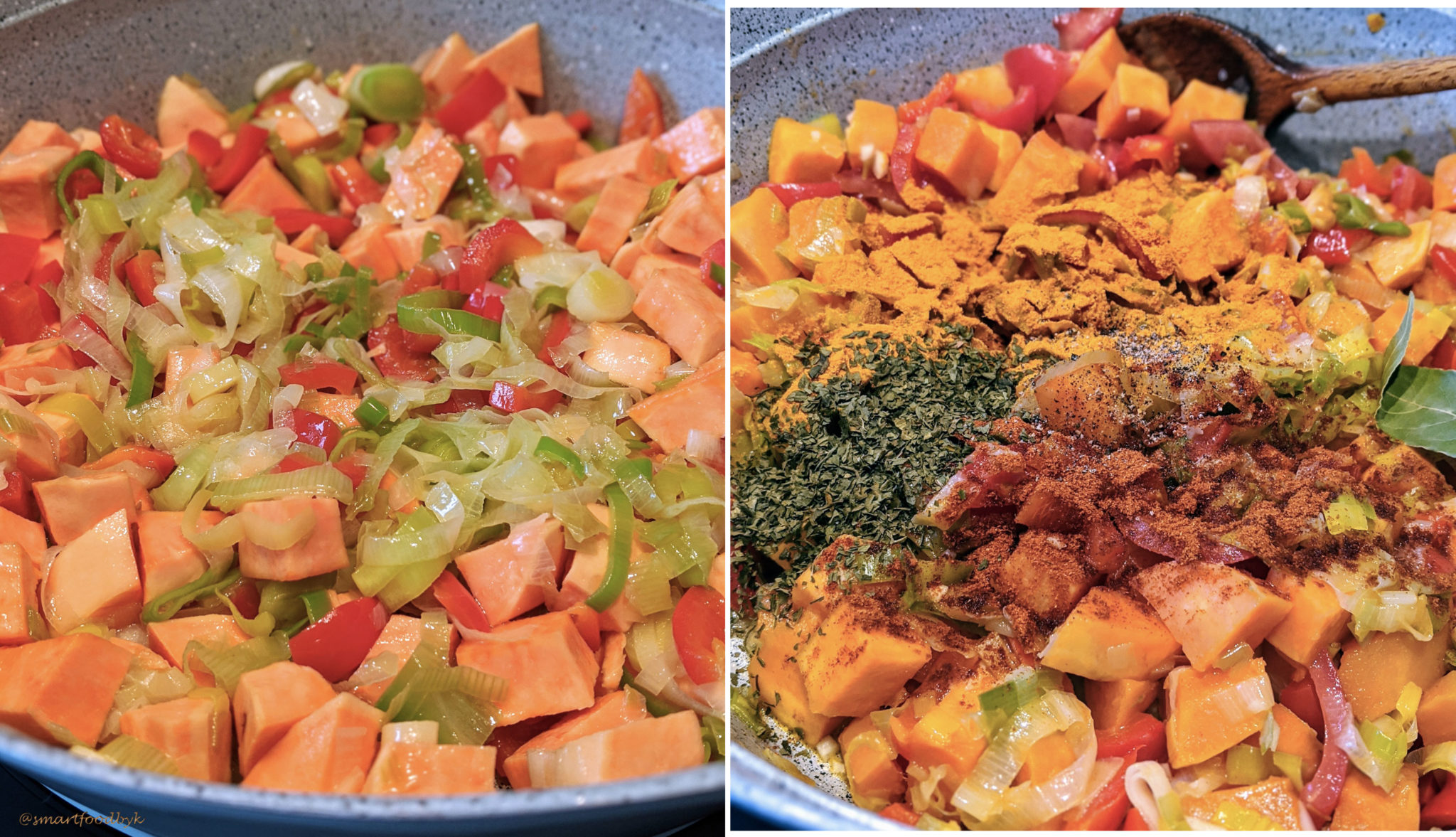 Ragoût orange de patate douce, haricots blancs et pois chiches. - Smart ...